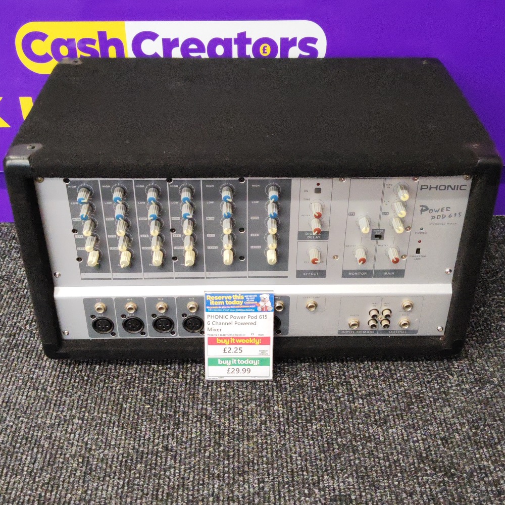 PHONIC Power Pod 615 6 Channel Powered Mixer - Own4Less